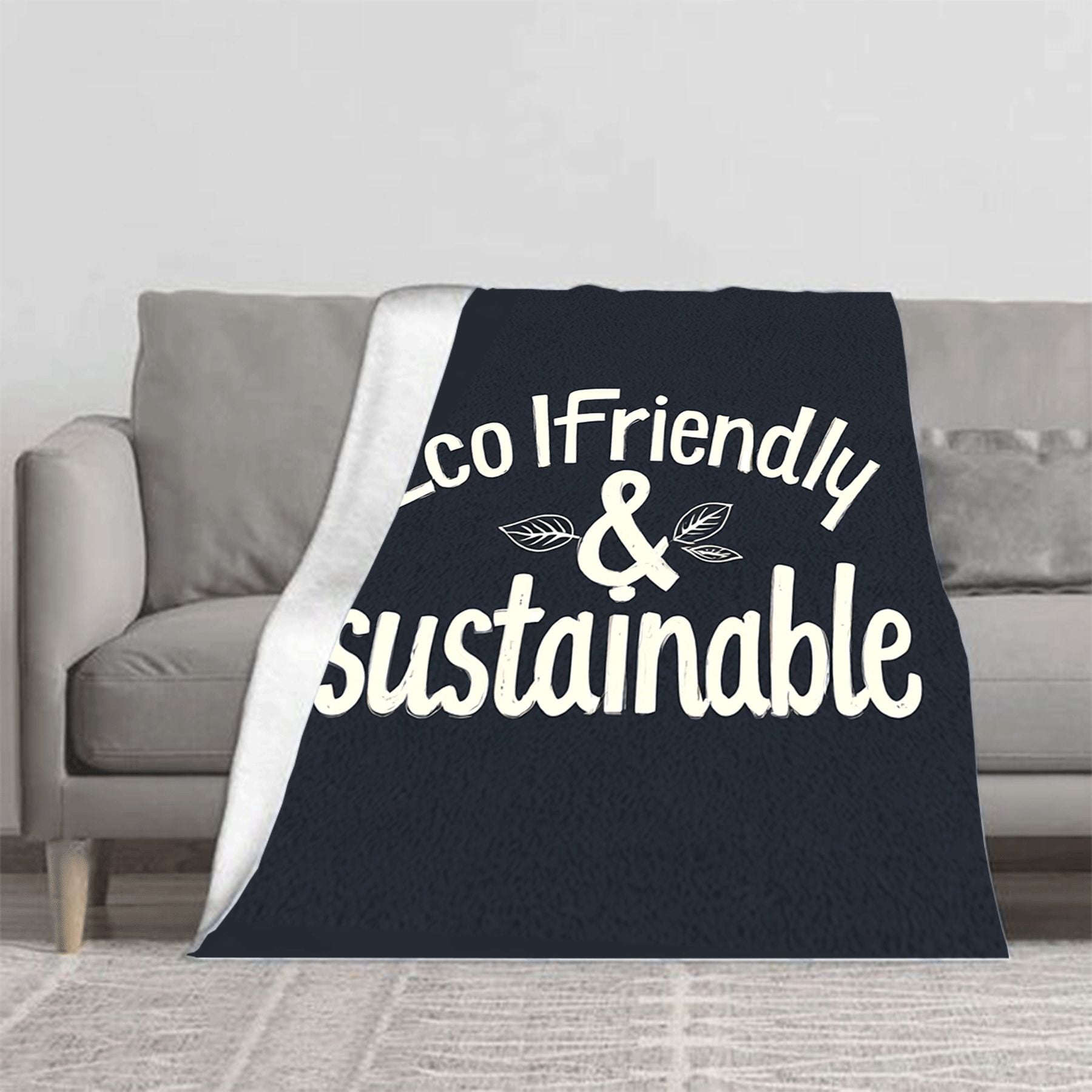 Cozy Flannel Blanket - Soft & Warm Stylish Leaves Design Perfect for ...