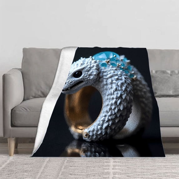 Cozy Flannel Blanket - Soft Warm and Durable with Elegant Dragon Scale ...