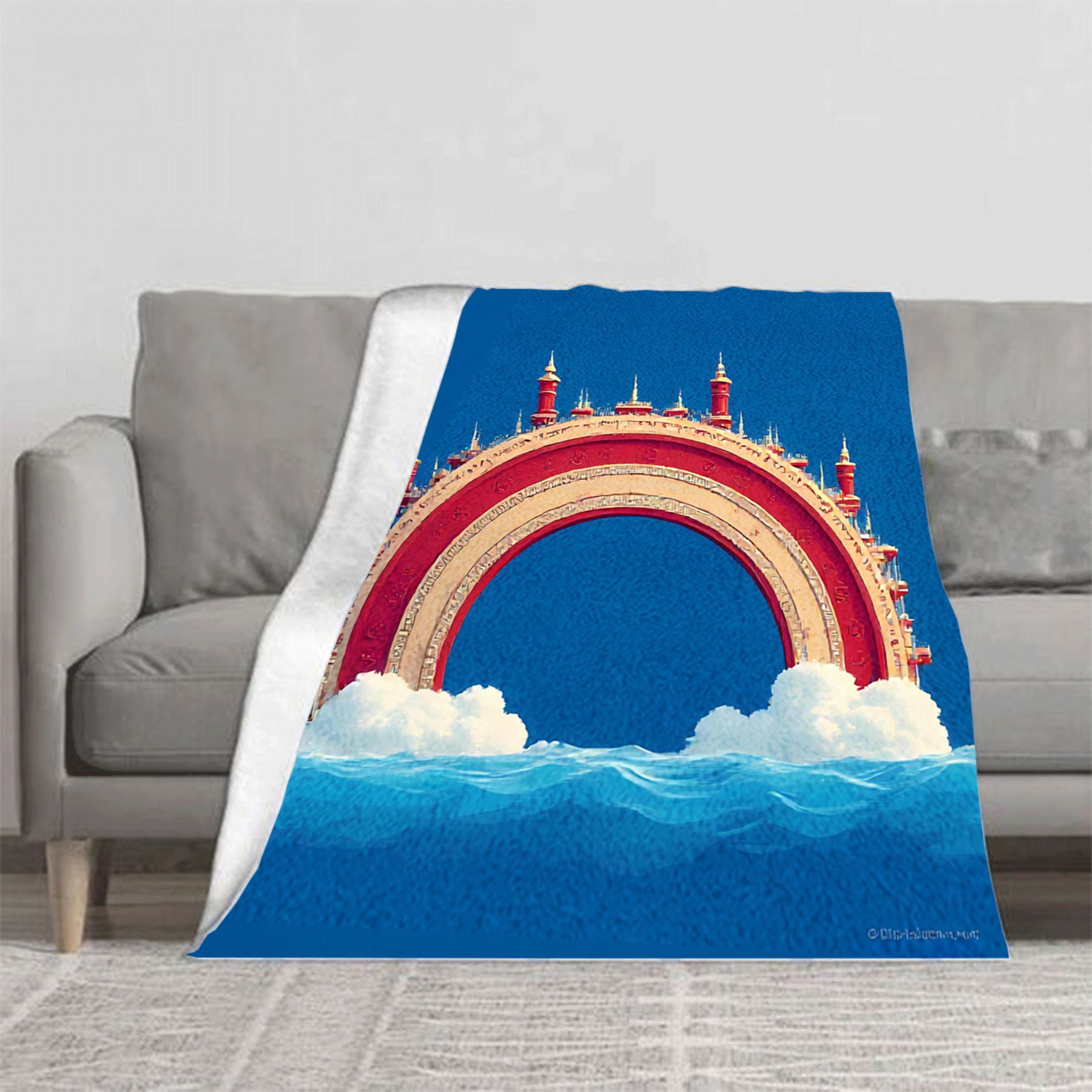 Cozy Flannel Blanket - Soft Warm and Durable with Whimsical Red and ...