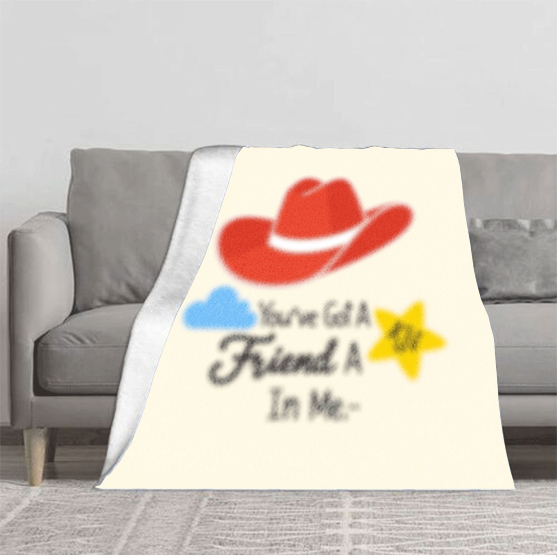 Cozy Flannel Blanket with Charming Cowboy Hat Design - Soft Warm ...