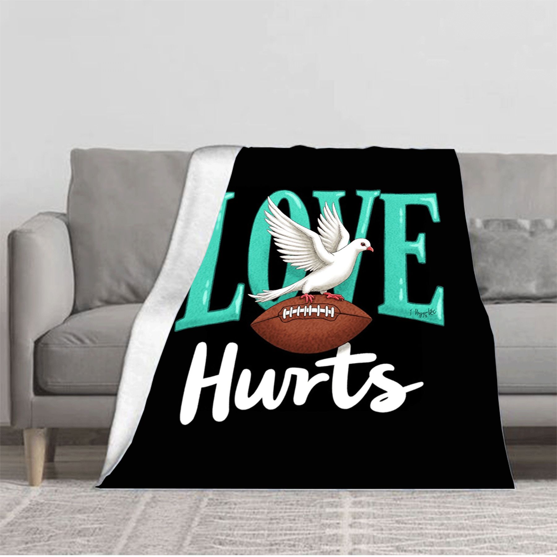 Cozy Flannel Blanket with Elegant Football Design - Soft Warm Perfect ...