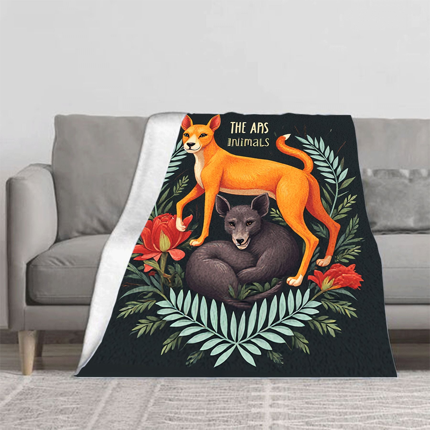 Cozy Flannel Blanket with Floral Design - Soft Warm and Durable for ...