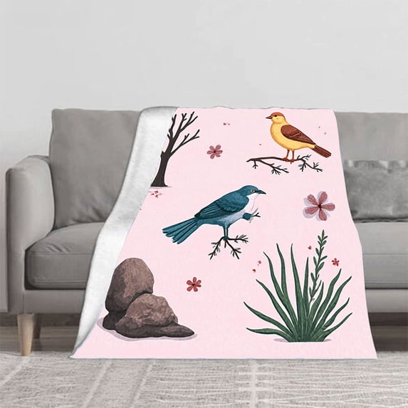 Cozy Flannel Blanket with Nature-Inspired Design: Leafless Tree ...