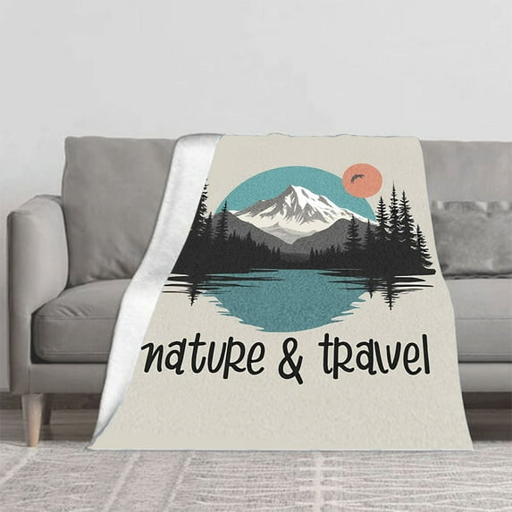Cozy Flannel Blanket with Nature-Inspired Design - Soft Warm Perfect ...