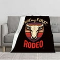 Cozy Flannel Blanket with Retro Western Design - Soft Warm Perfect for ...