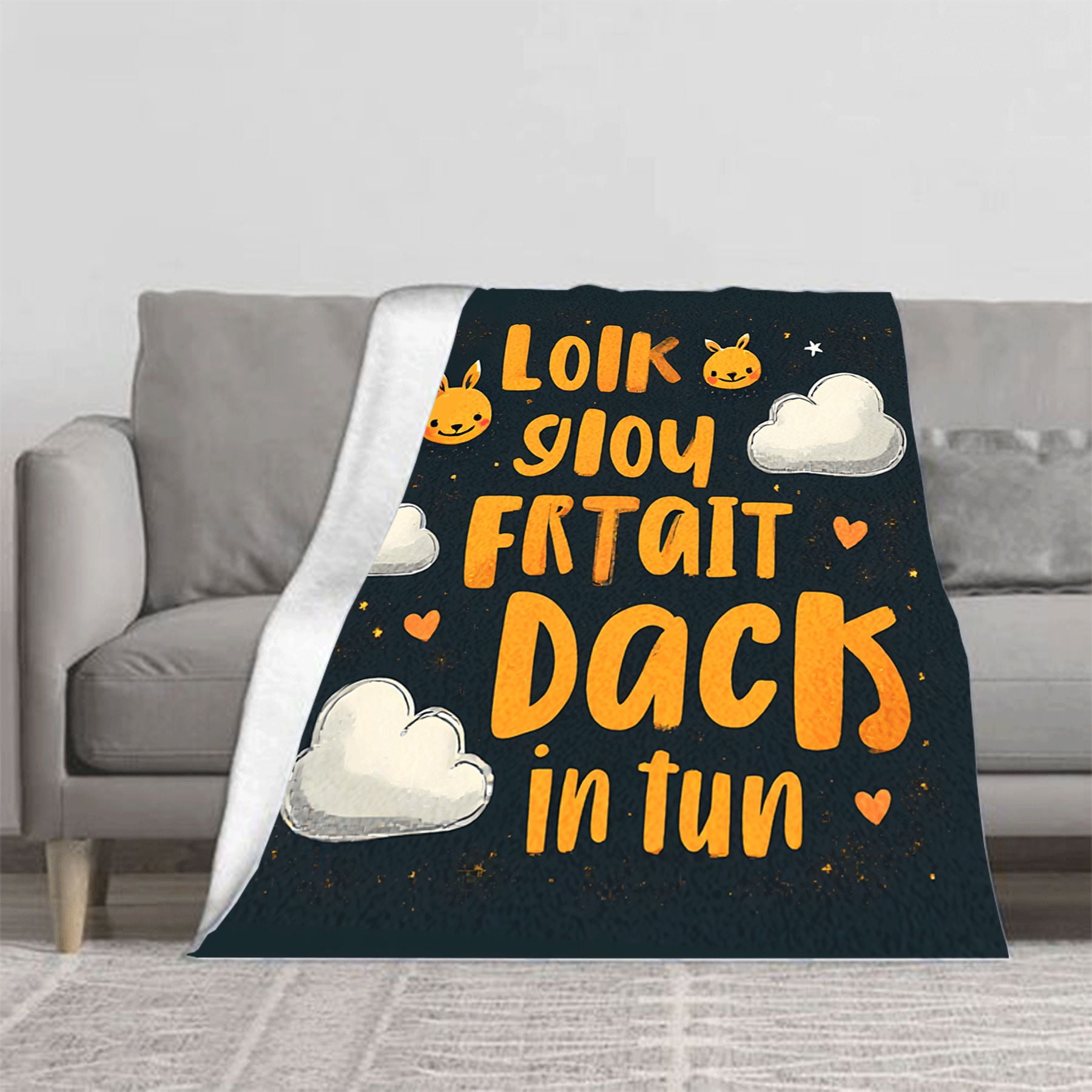 Cozy Flannel Blanket with Starry Sparkle Pattern - Soft Warm Durable ...