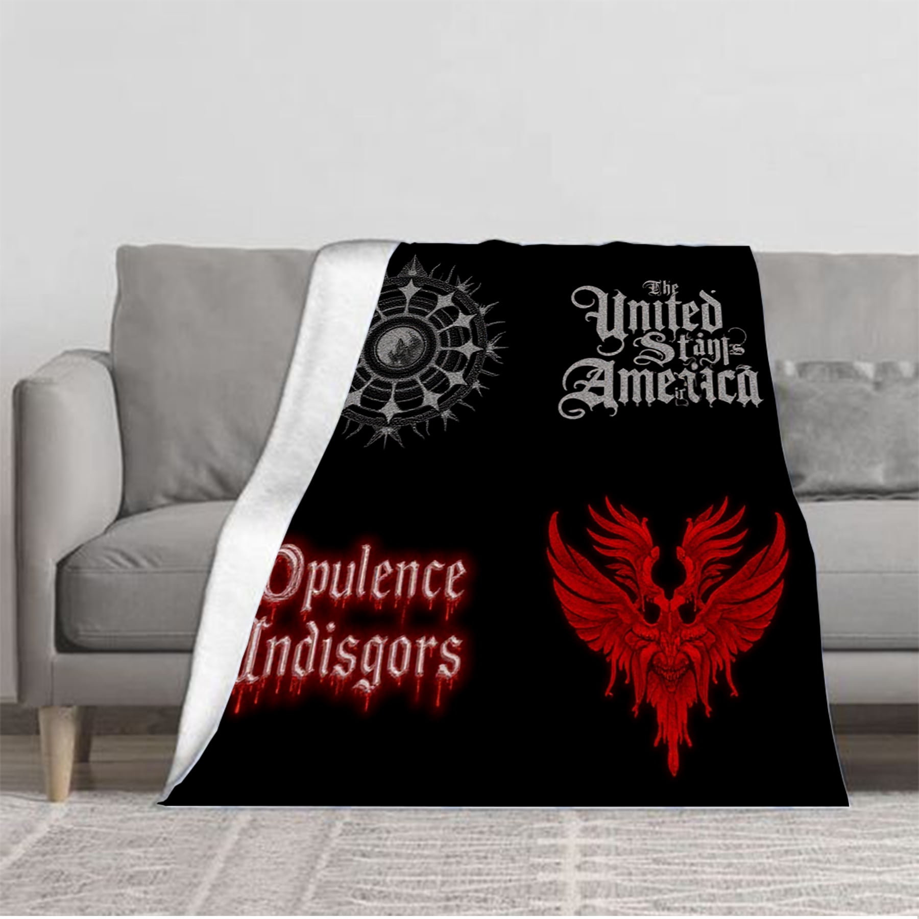 Cozy Flannel Blanket with Unique Designs: Pattern Gothic Text Dripping ...