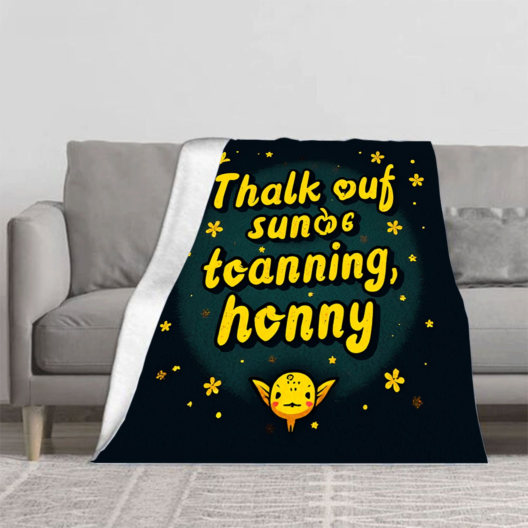 Cozy Flannel Blanket with Whimsical Night Sky Design Soft & Warm for ...