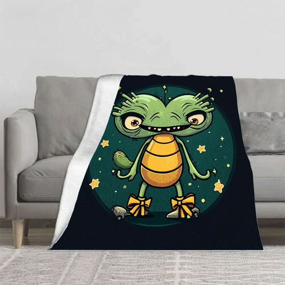 Cozy Flannel Blanket with Whimsical Starry Pattern - Soft Durable ...