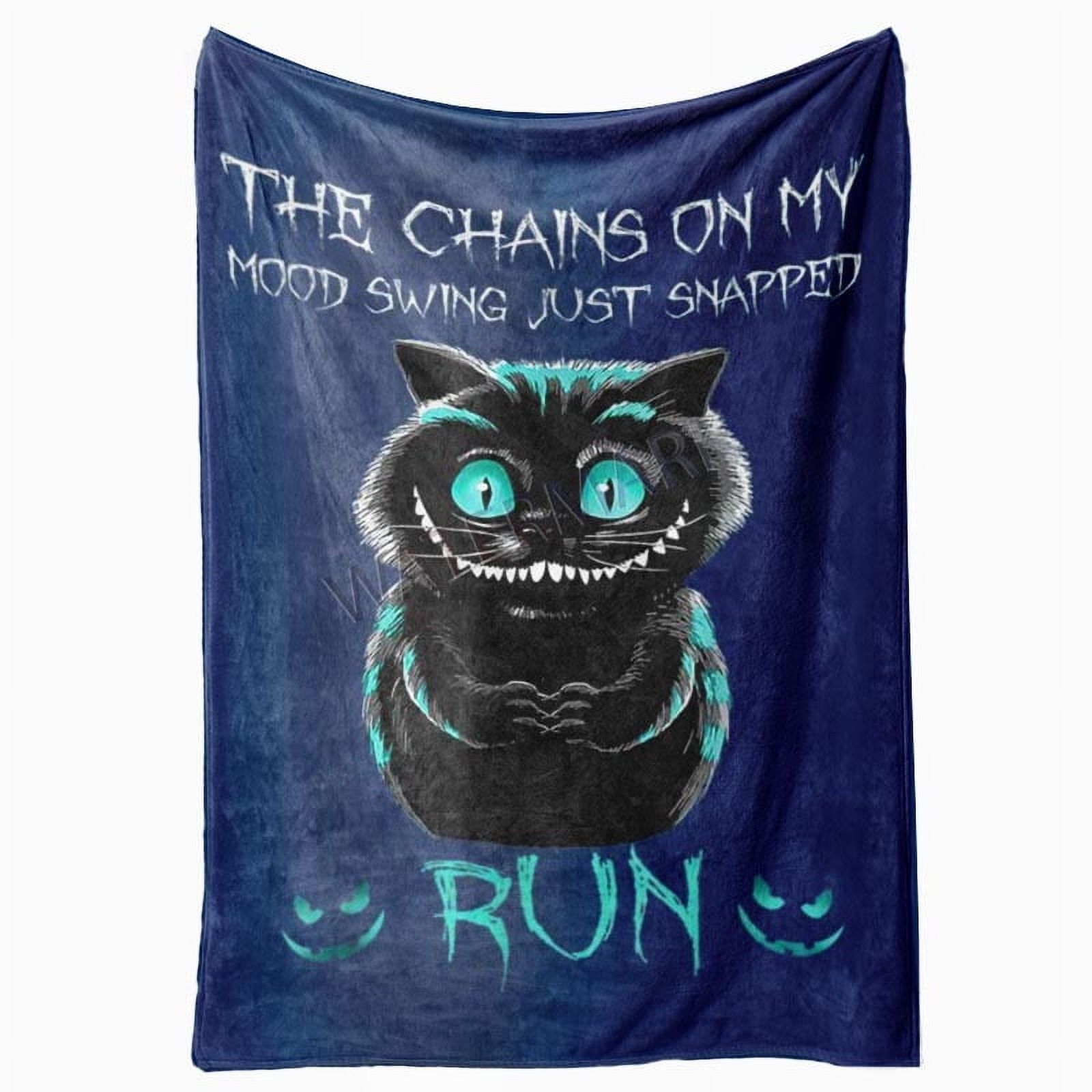 Cozy Flannel Throw Blanket with Quirky Cat Design – "The Chains on My ...