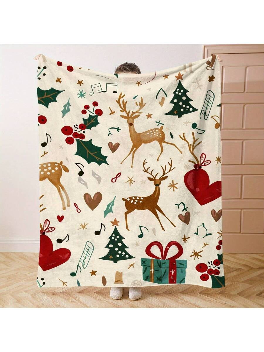 Cozy Flannel Throw Blanket – Soft, Lightweight, Durable Polyester ...