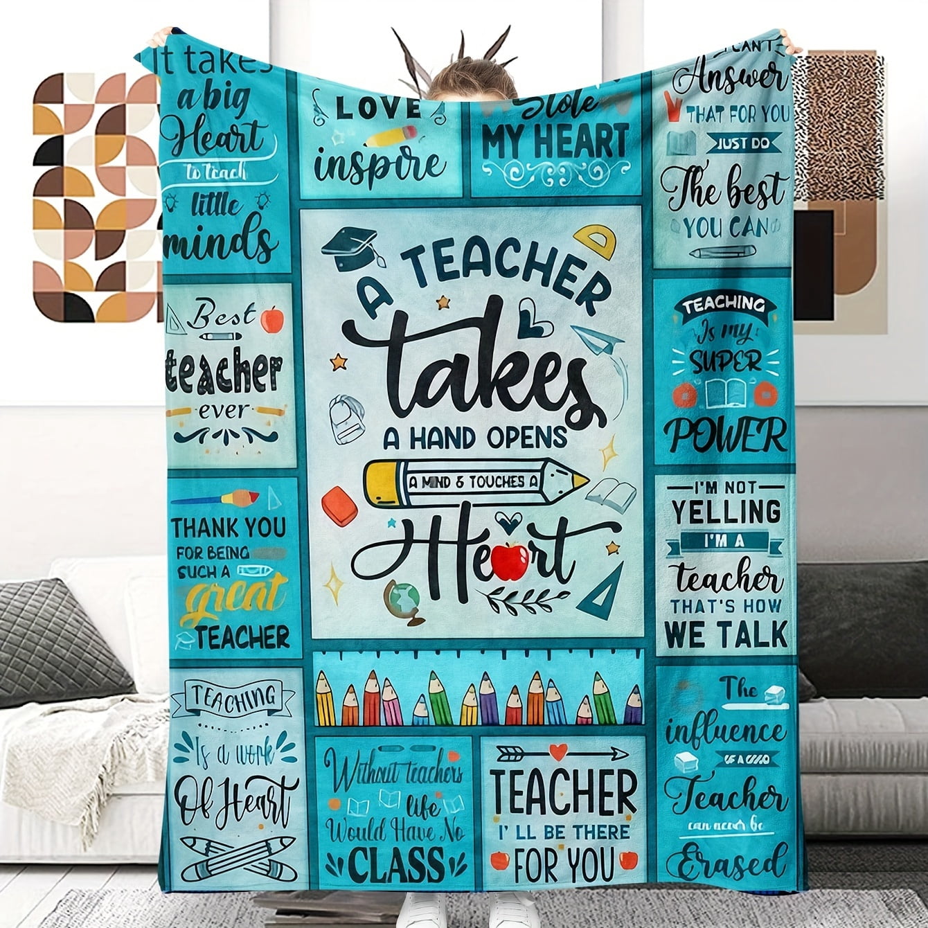 Cozy Flannel Throw Blanket for Teachers Perfect Gift for Birthdays ...