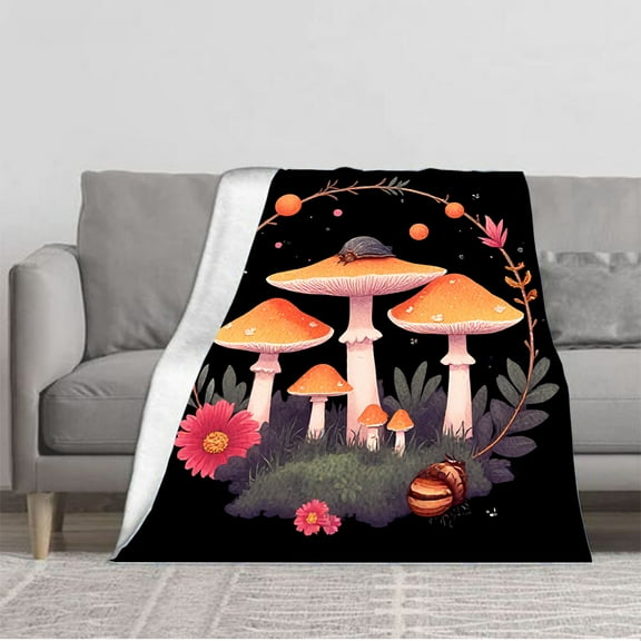 Cozy Flannel Blanket with Serene Forest Design - Soft Warm Perfect for ...