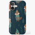 Cozy Fox Cute Woodland Animal Art Phone Case with iPhone 17 to 11 Pro ...