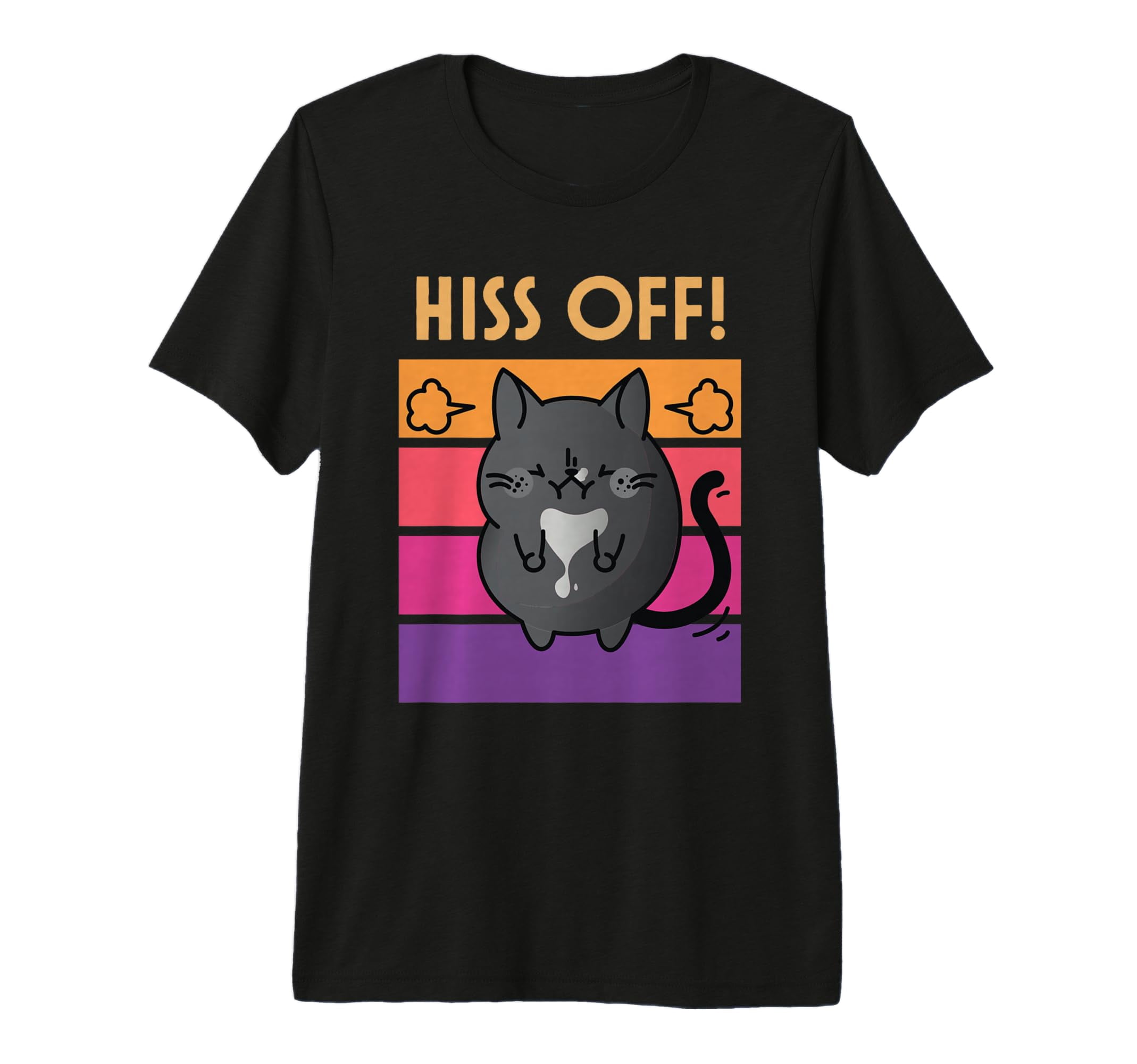 Cozy Funny Cat Graphic T-Shirt for Introverted Readers - HISS OFF ...
