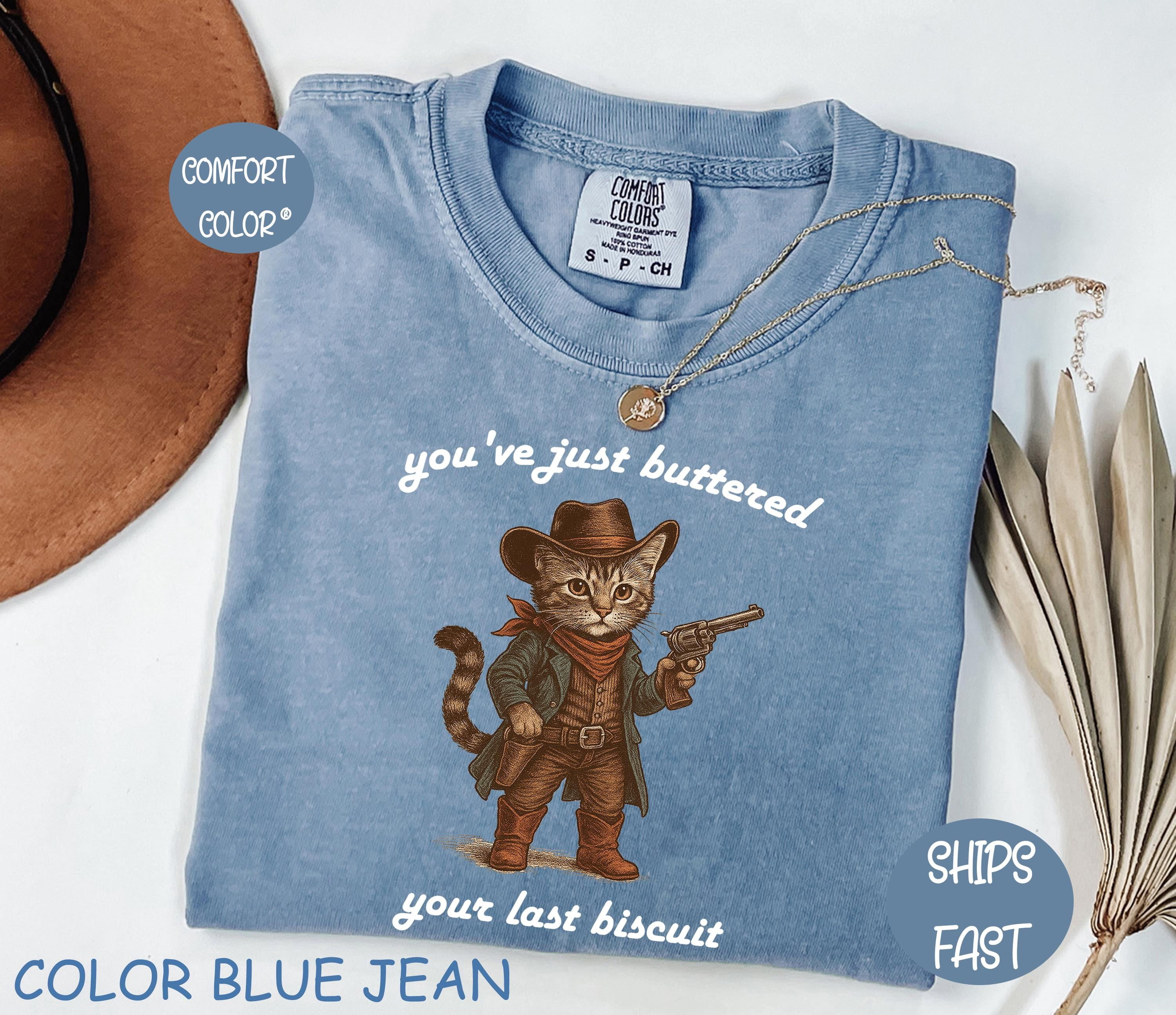 Cozy Funny Cowboy Cat Graphic Comfort Colors for Everyday Comfort ...