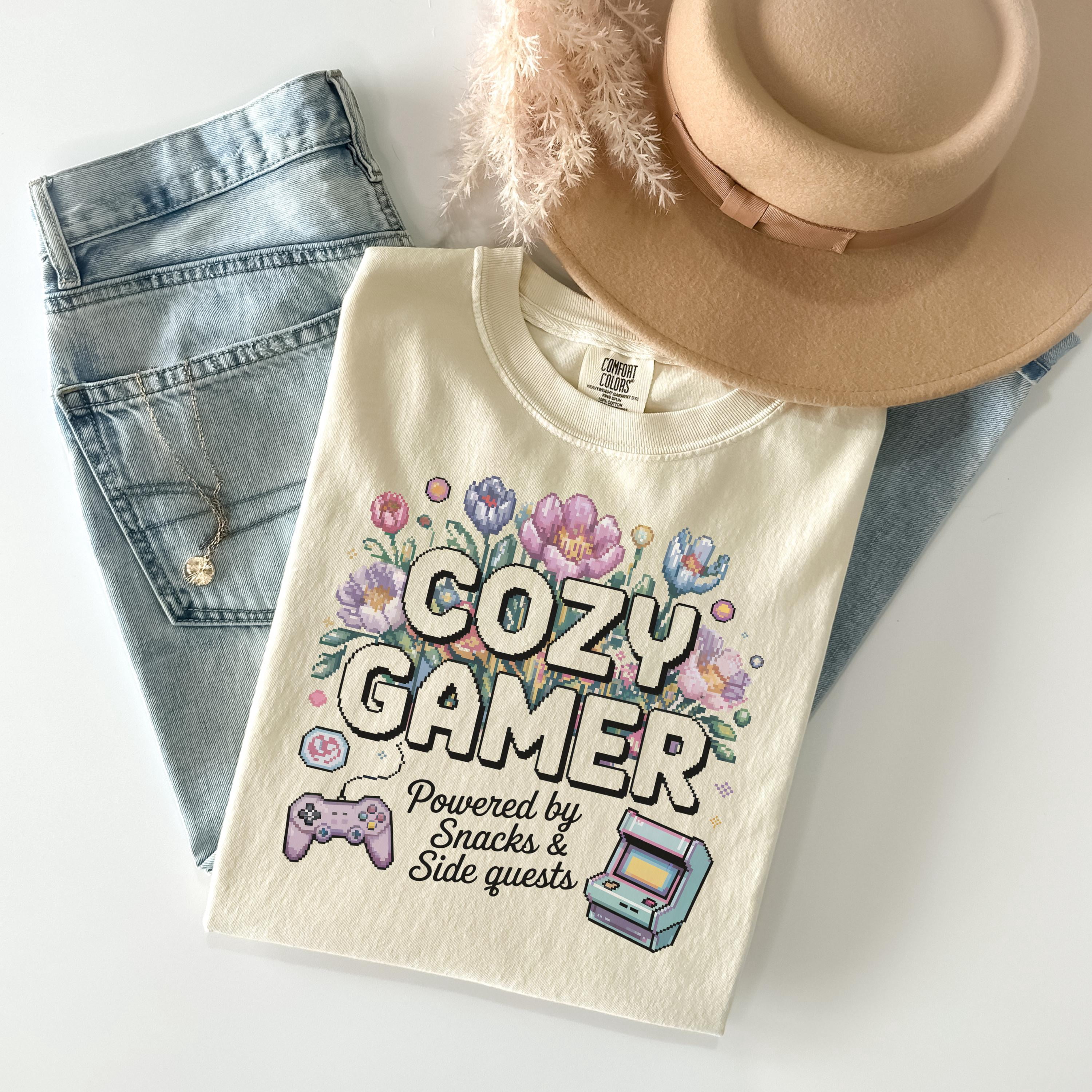 Cozy Gamer T-Shirt Kawaii Gamer Apparel Accessories for Gamer Girls ...