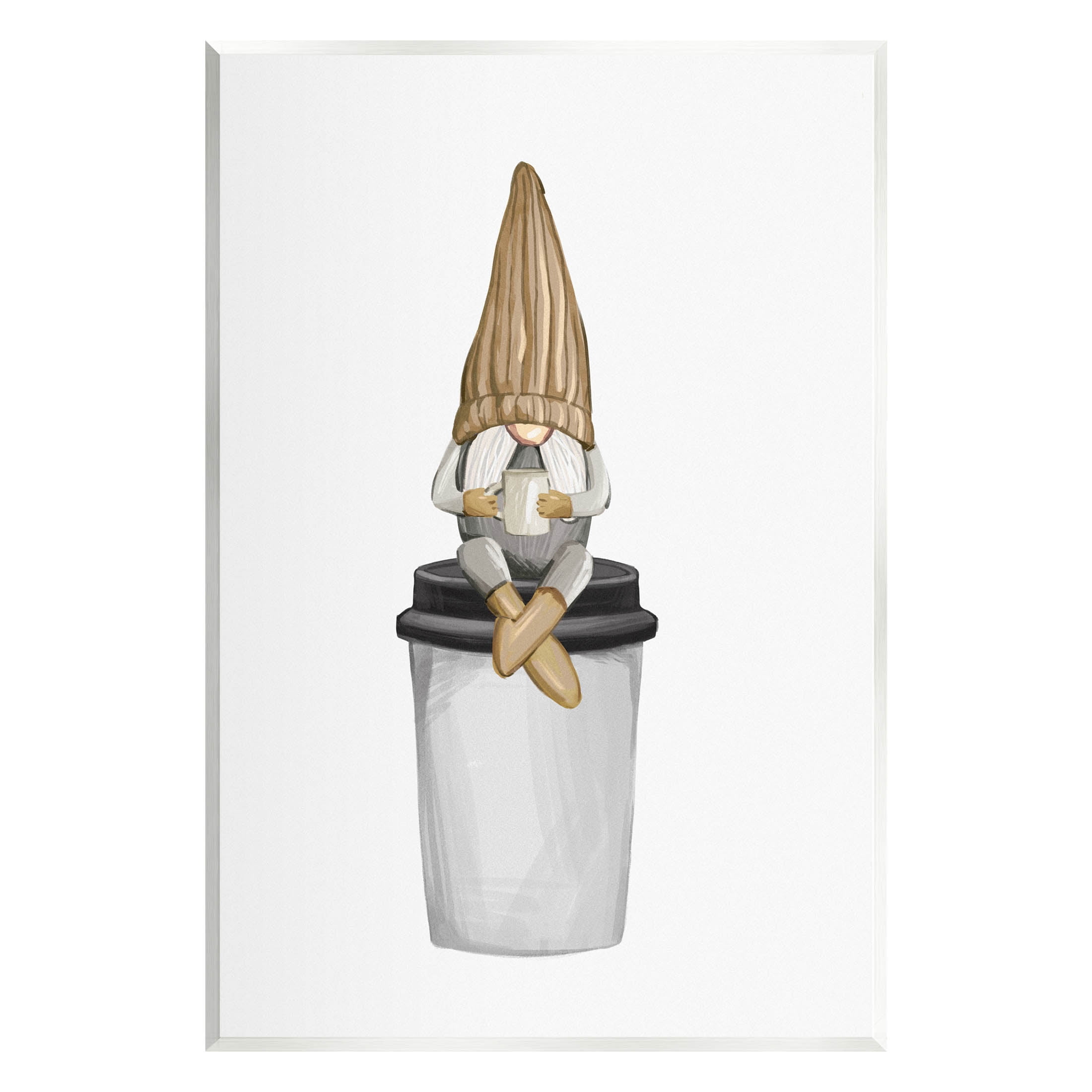 Cozy Gnome Morning Coffee Wall Art - Ziwei Li Unframed Print - Walmart.com