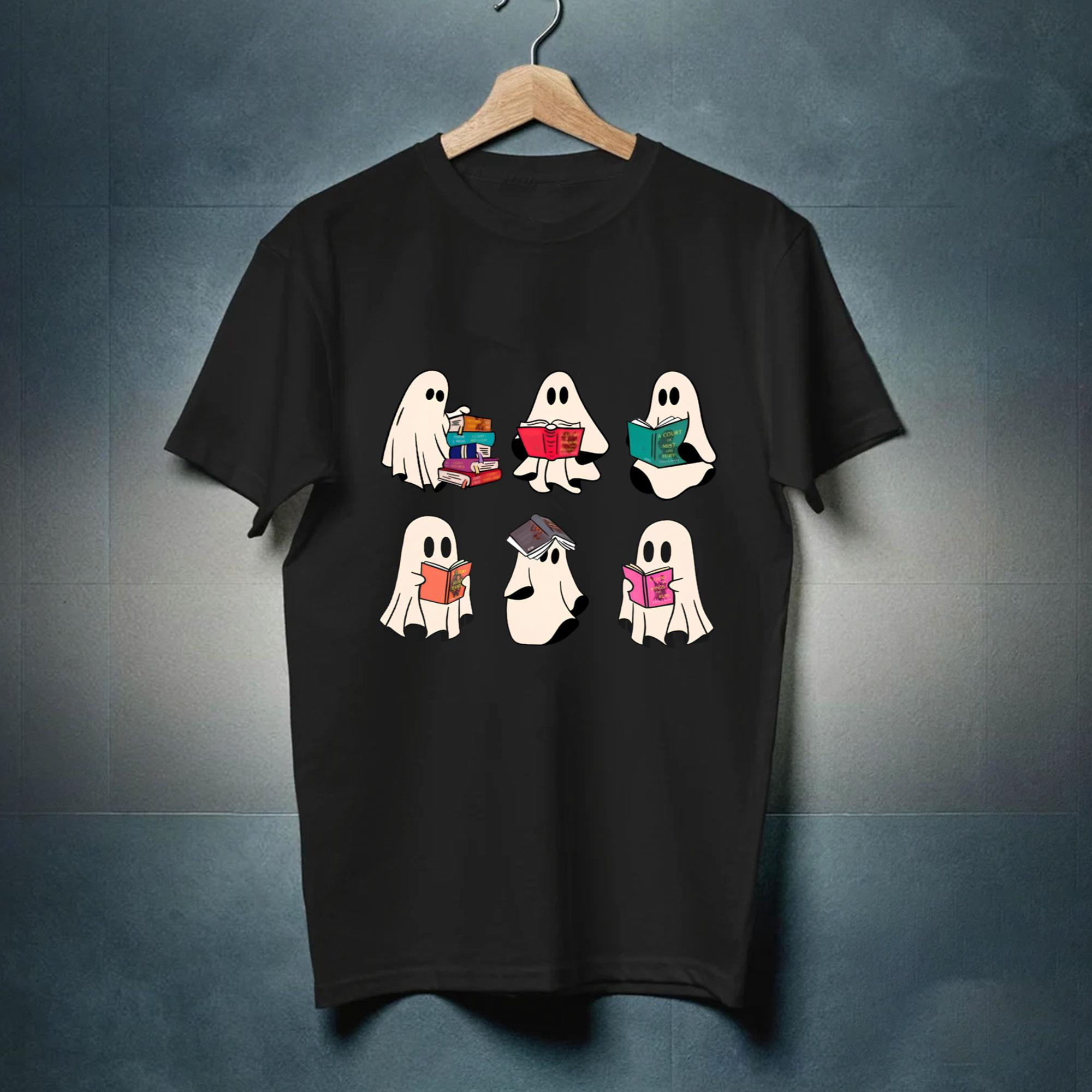 Cozy Graphic Bookish Ghost Shirt, Enchanting Literary Apparel, Fantasy ...