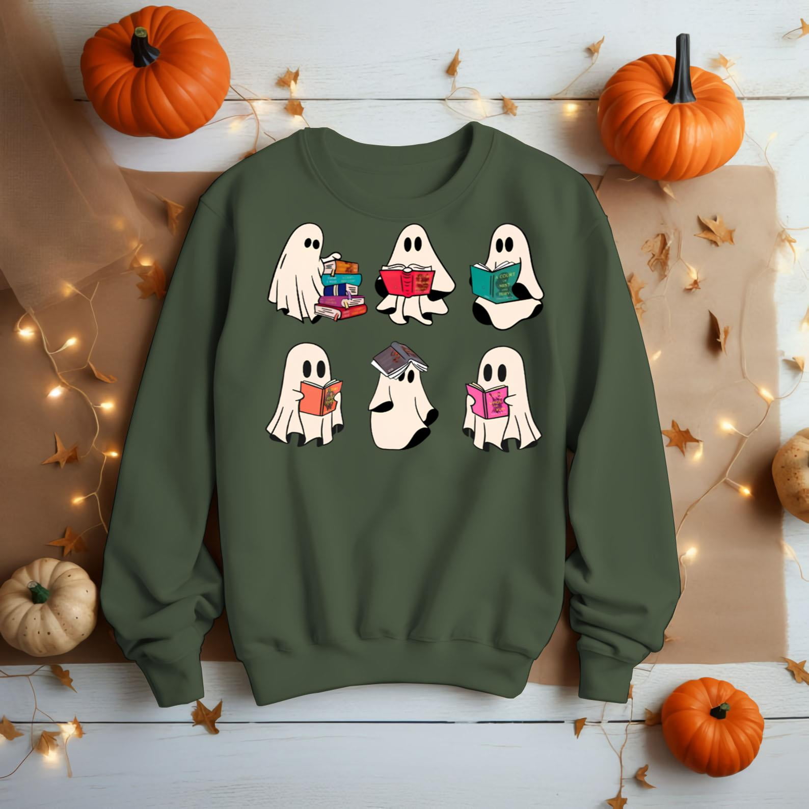 Cozy Graphic Bookish Ghost Shirt, Enchanting Literary Apparel, Fantasy ...