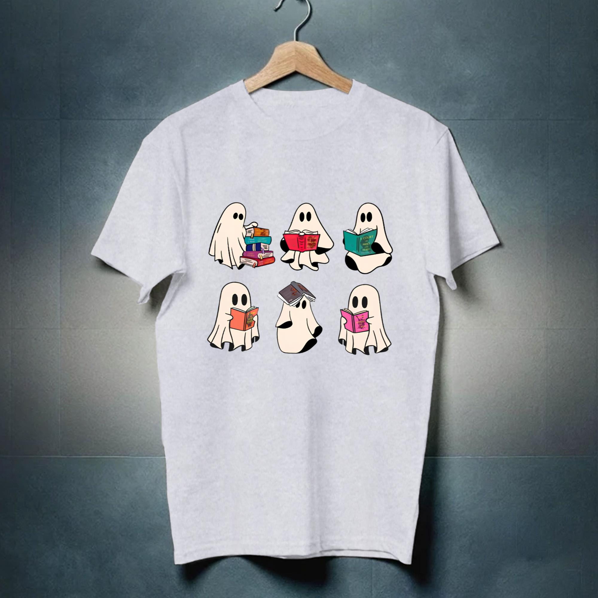 Cozy Graphic Bookish Ghost Shirt, Enchanting Literary Apparel, Fantasy ...