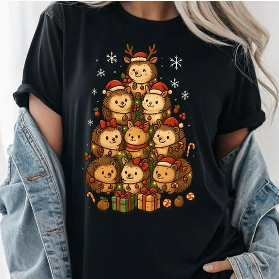 Cozy H1oliday Critters T1EE, Cute Animal CH1Ristmas S1Hirt, UniS1ex ...