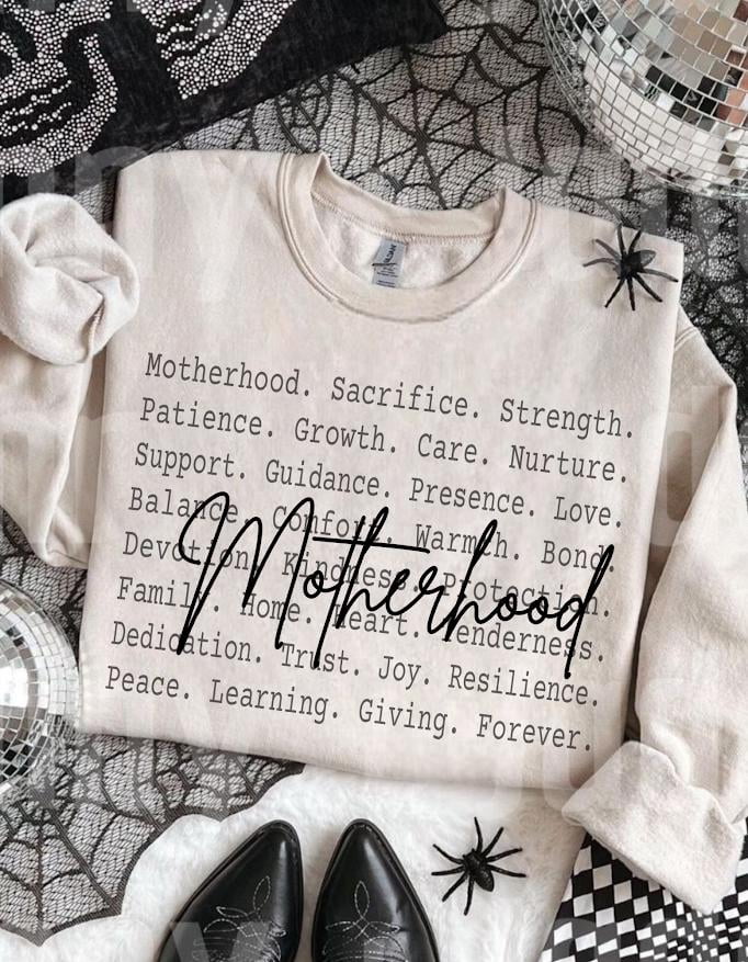 Cozy Heartfelt Motherhood Definition Sweatshirt for Loving Moms and ...