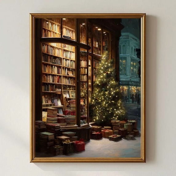 Cozy Holiday Library Poster Size 24''x36''-The Future Box - Walmart.com