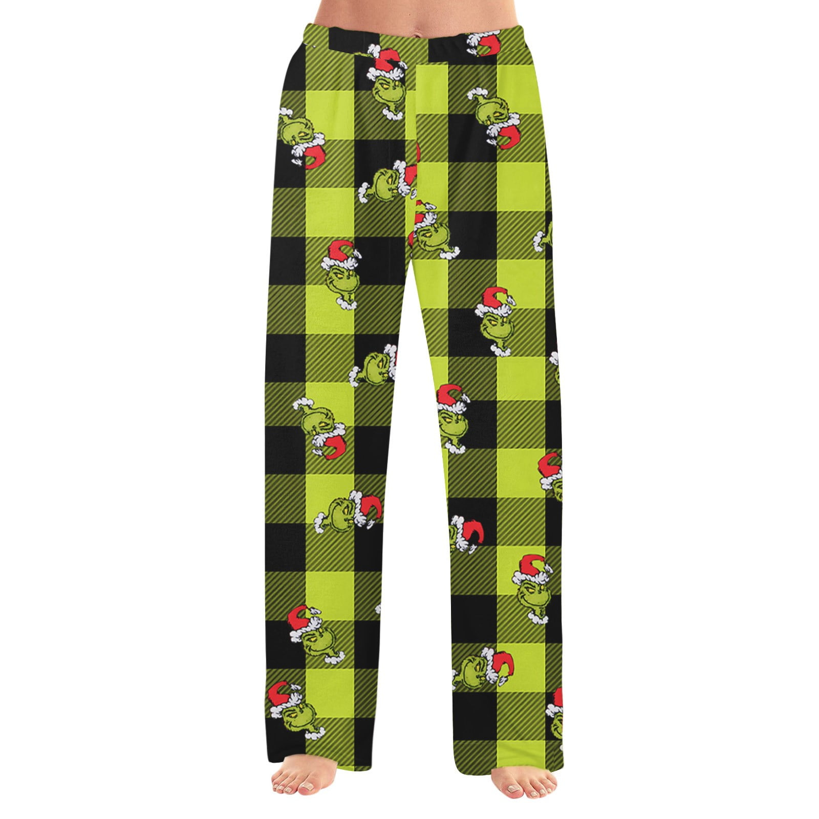 Cozy Holiday Pajama Pants For Adults Soft Fleece Sleepwear With Festive Plaid Design Unisex
