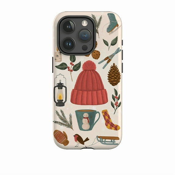 Cozy Holiday Winter Hygge Art Design Phone Case for iPhone 11 12 13 14 ...