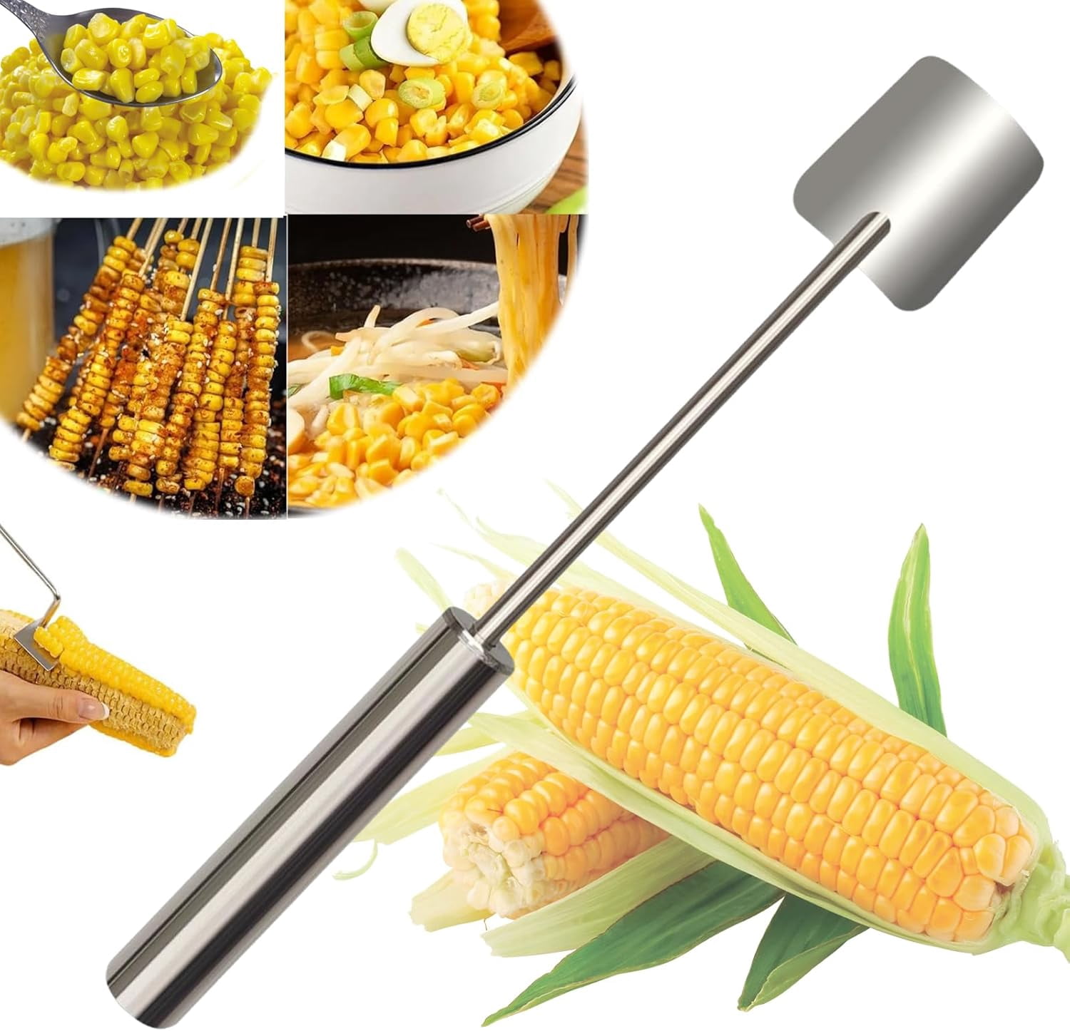 Cozy Home Corn Peeler, Cozyhoome Corn Stripper, Long Handle Stainless ...