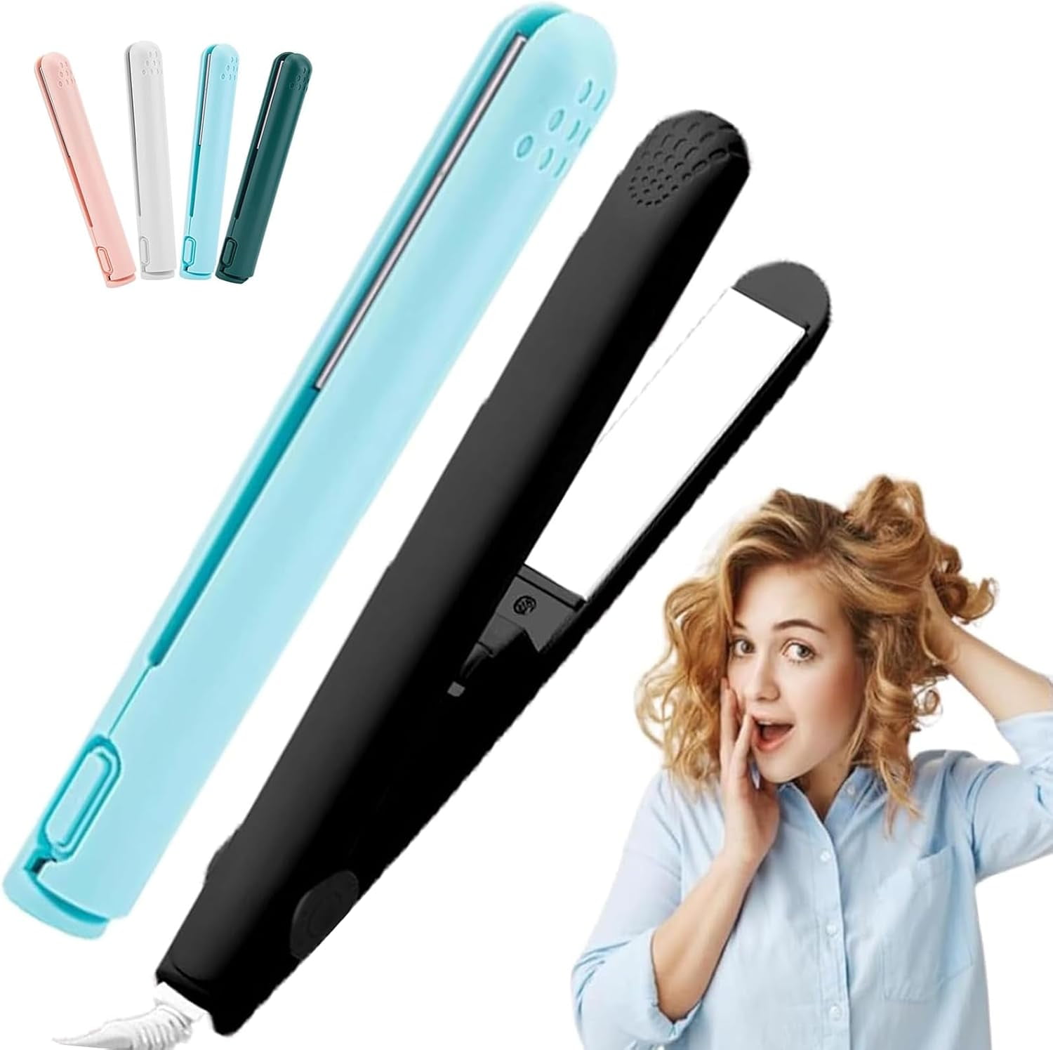 Cozy Home Curling Iron, Mini Dual Purpose Curling Iron, Upgrade 2-in-1 ...