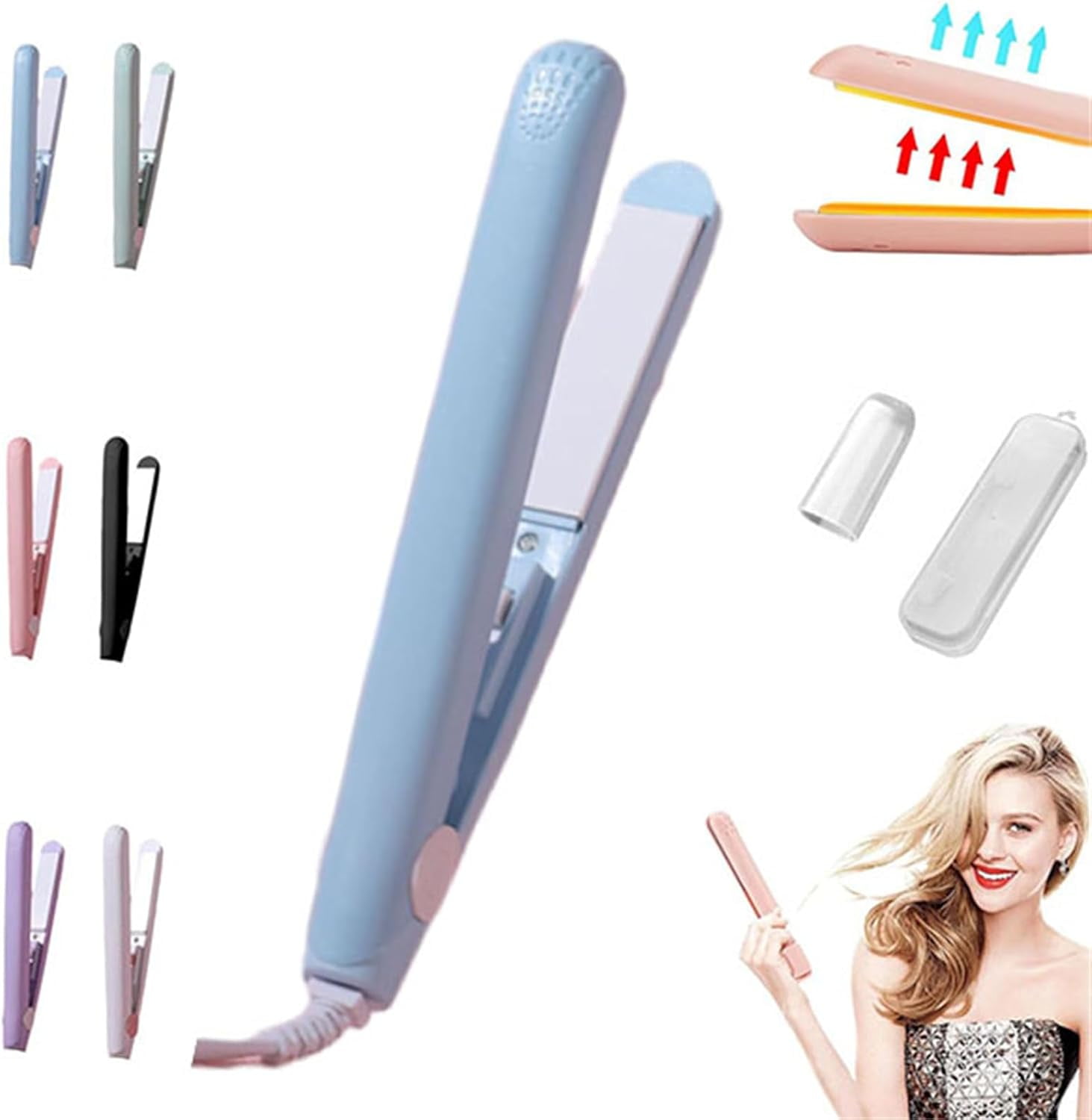 Cozy Home Curling Iron, Mini Dual-Purpose Curling Iron, Upgrade 2-in-1 ...