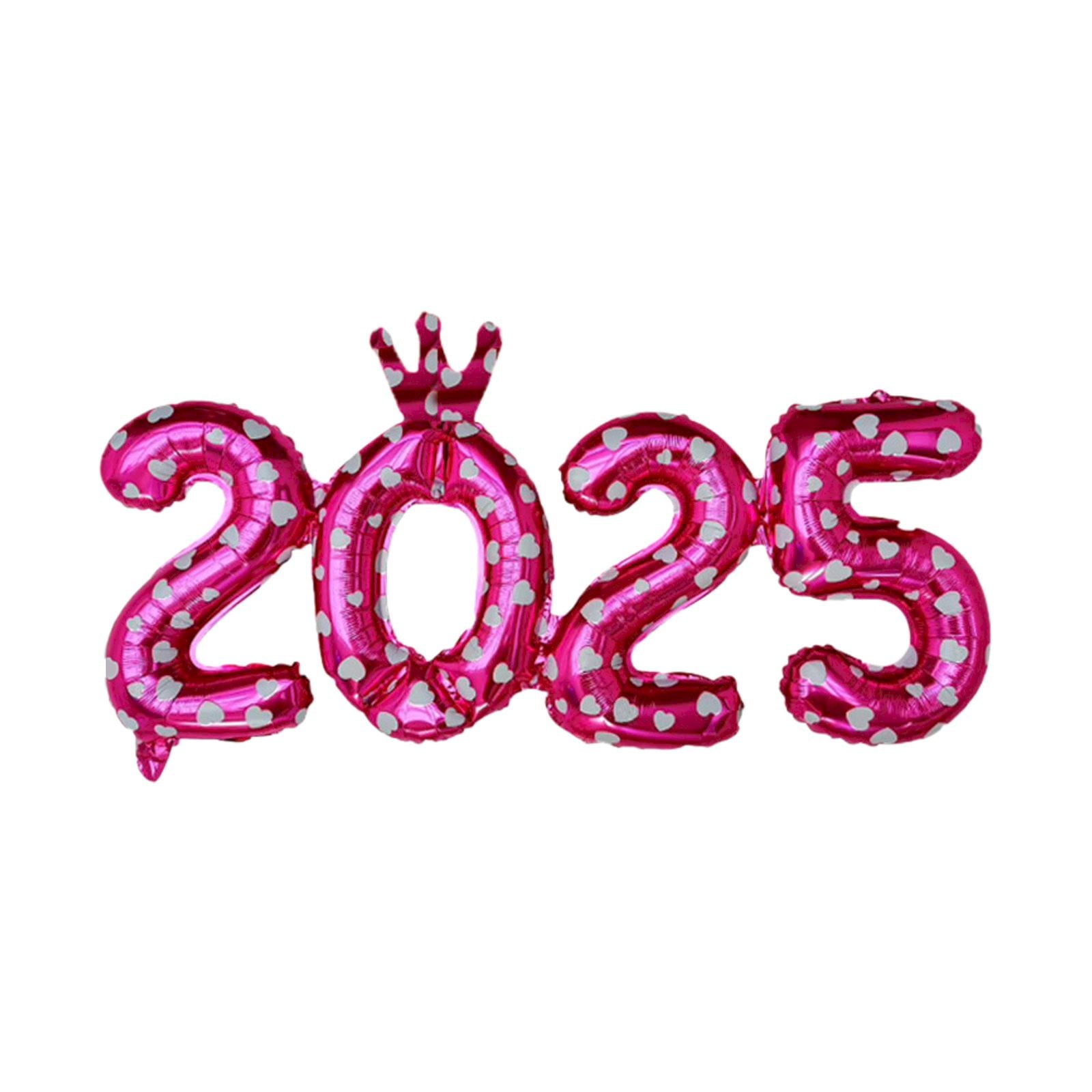 Cozy Home Decor 2025 Crown Digital Balloon 2025 Aluminum Foil Balloon ...