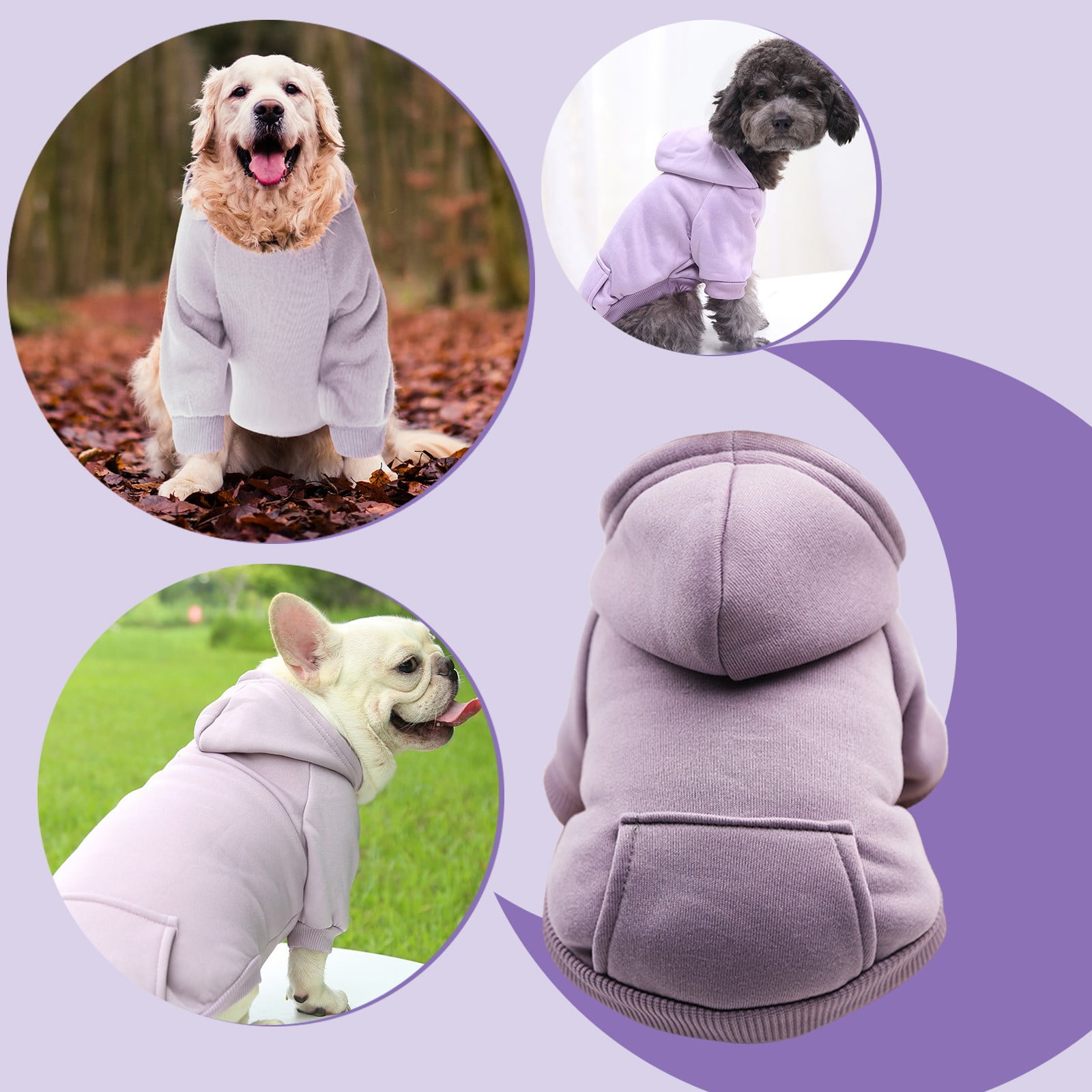 Cozy Hooded Sweater With Convenient Pocket For Your Pet Dog Puppy Fall ...