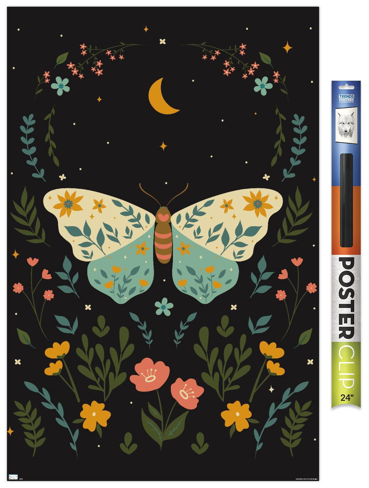 Cozy Joy - Boho Butterfly Wall Poster, 22.375" x 34" - Walmart.com