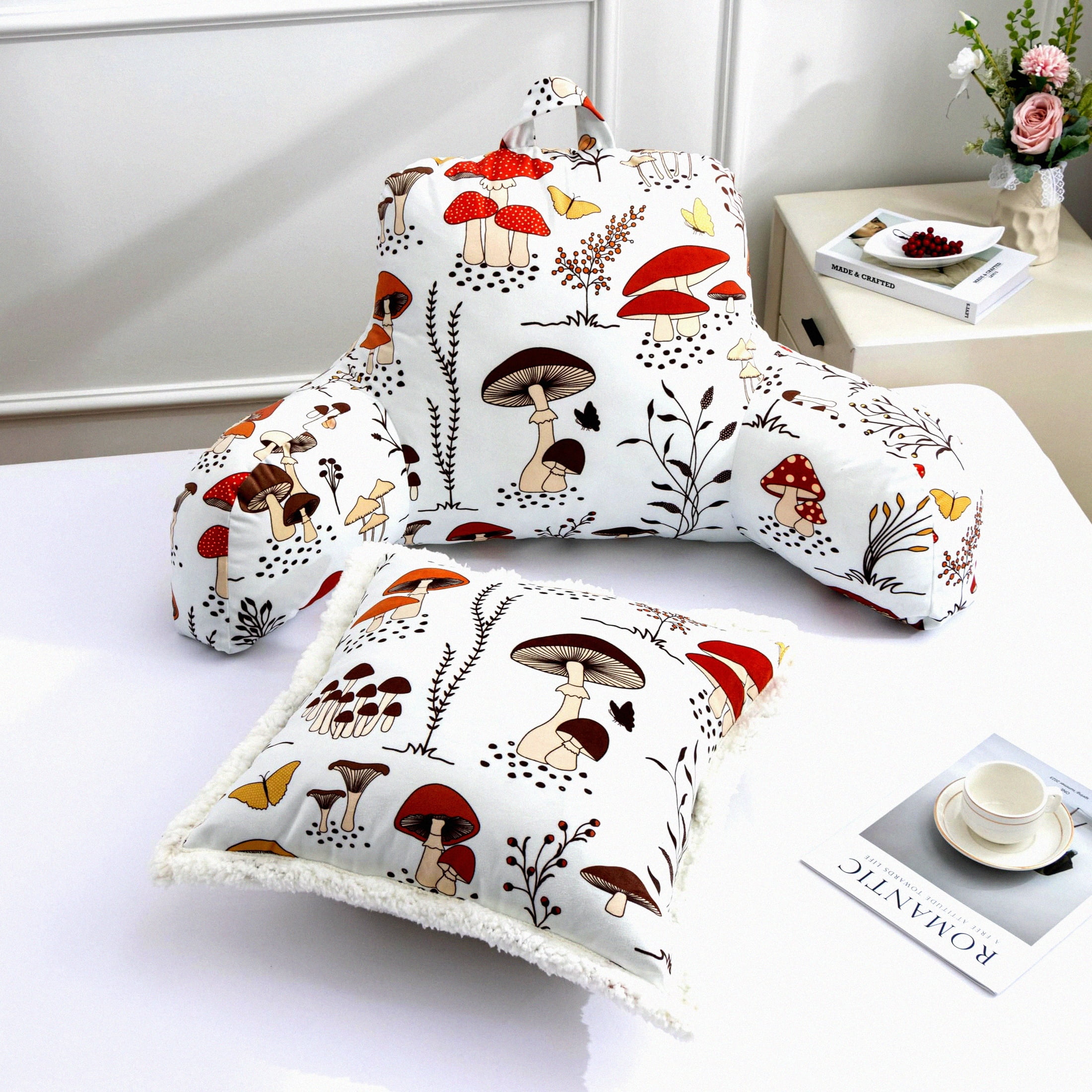Cozy Kids Mushroom Backrest Pillow - Comfy Reading & TV Watching ...
