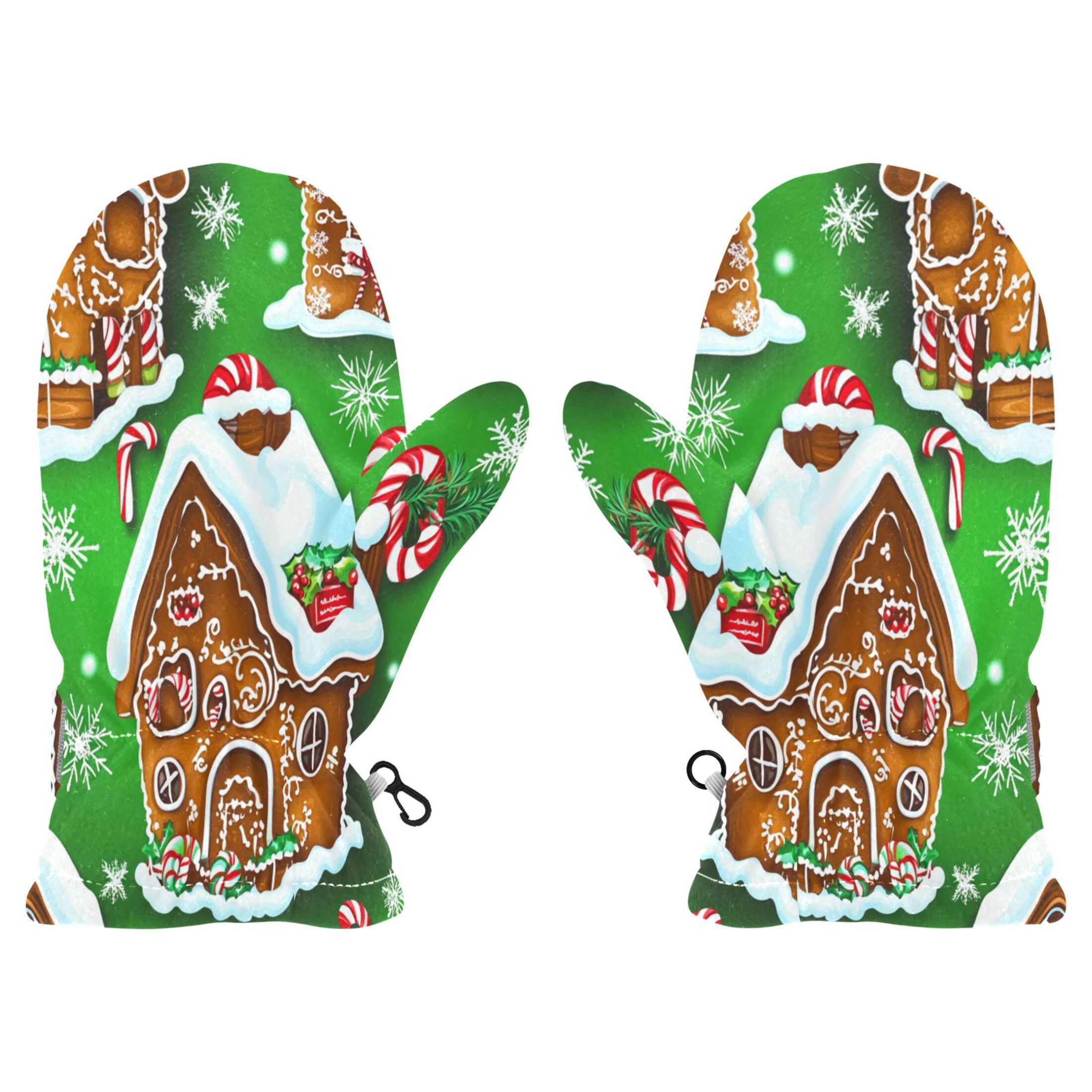 Cozy Kids Winter Gloves with Adjustable Fit,Christmas Theme Design ...