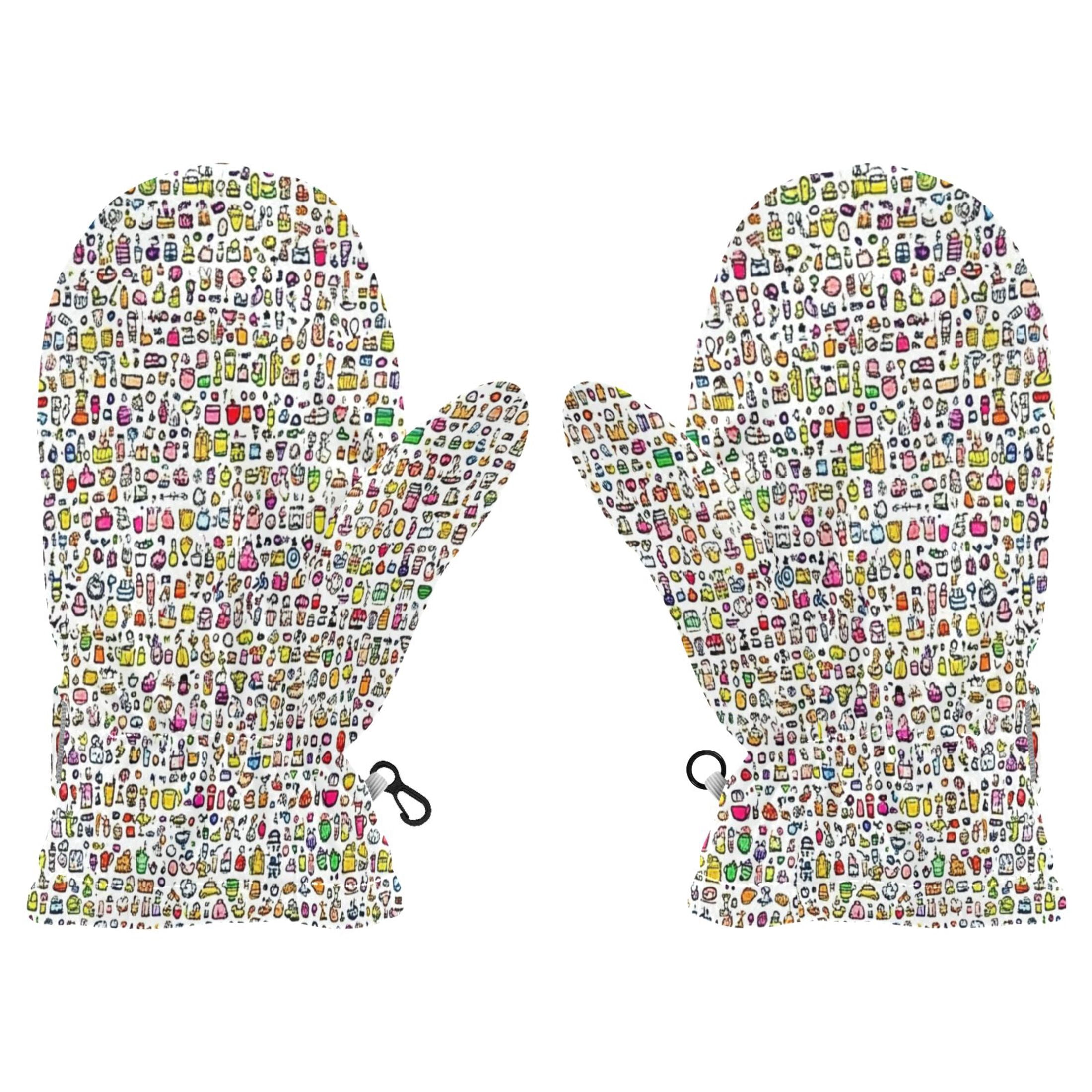 Cozy Kids Winter Gloves with Adjustable Fit,Dense Seamless Pattern ...