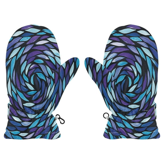 Cozy Kids Winter Gloves with Adjustable Fit,Intricate Spirals Perfect ...