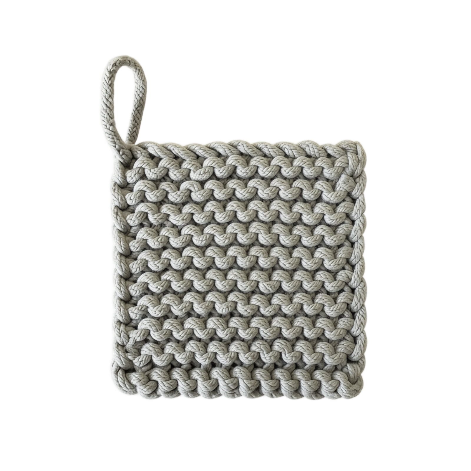 Cozy Knitted Cotton Cup Mat, Square Absorbent Drink Cup Mat, Heat ...