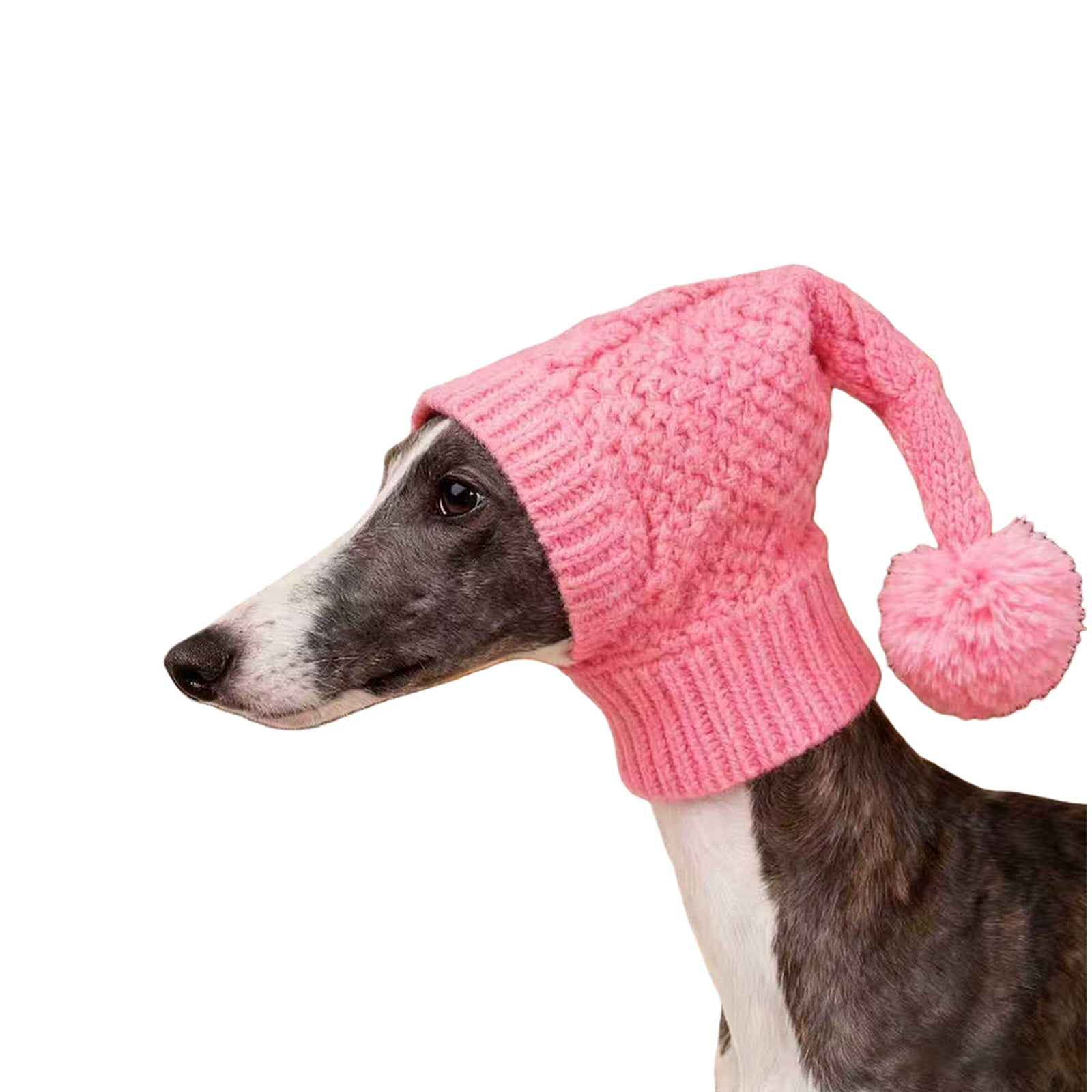 Cozy Knitted Dog Hat with Pompon, Winter Ear and Neck Warmer for Pets ...