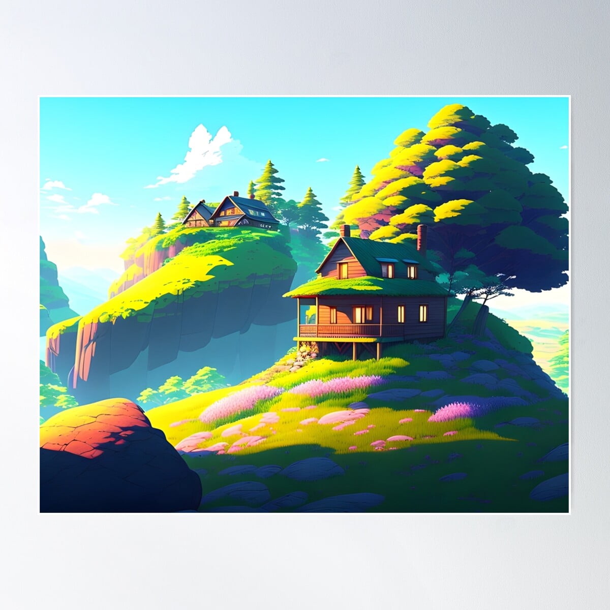 Cozy Landscape Poster Wall Art, Modern Wall Decor For Living Room ...