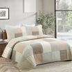 Sky Blue Floral Patens Ogee Patchwork Cotton Queen 3 Piece Quilt ...