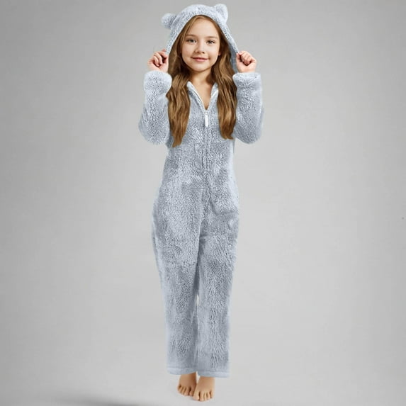 Cozy Lined Toddler Girls Romper Jumpsuit Soft Winter Playwear Warm ...