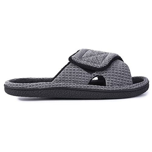 Cozy Memory Foam Men's Slippers Adjustable Comfy Open Toe House ...