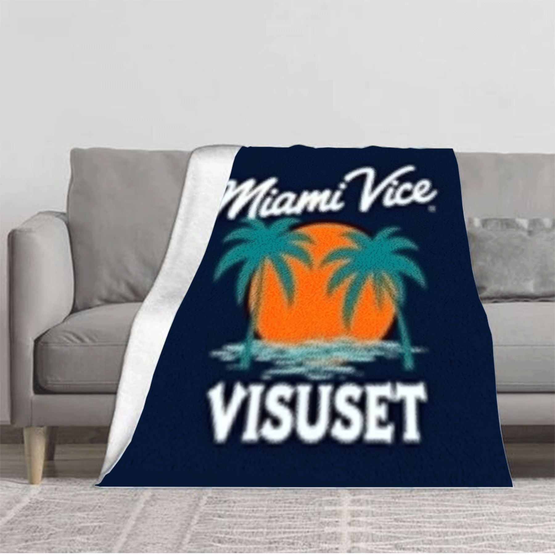 Cozy Miami Vice-Inspired Flannel Blanket - Soft Warm Durable Perfect ...