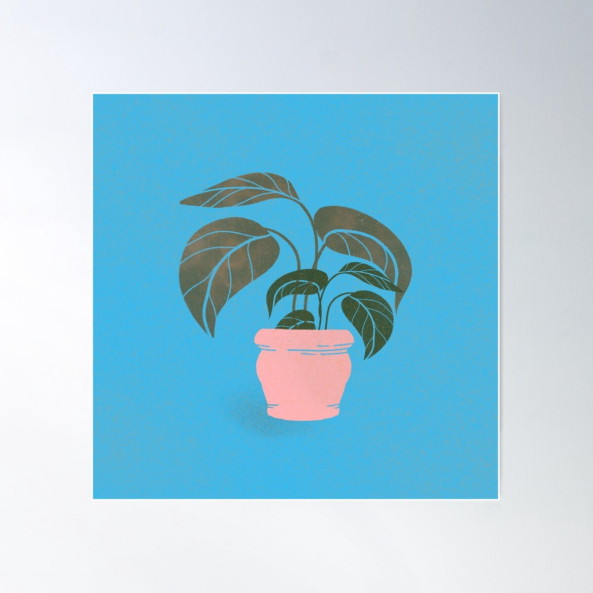 Cozy Minimalist Houseplant Poster Wall Art, Modern Wall Decor For ...