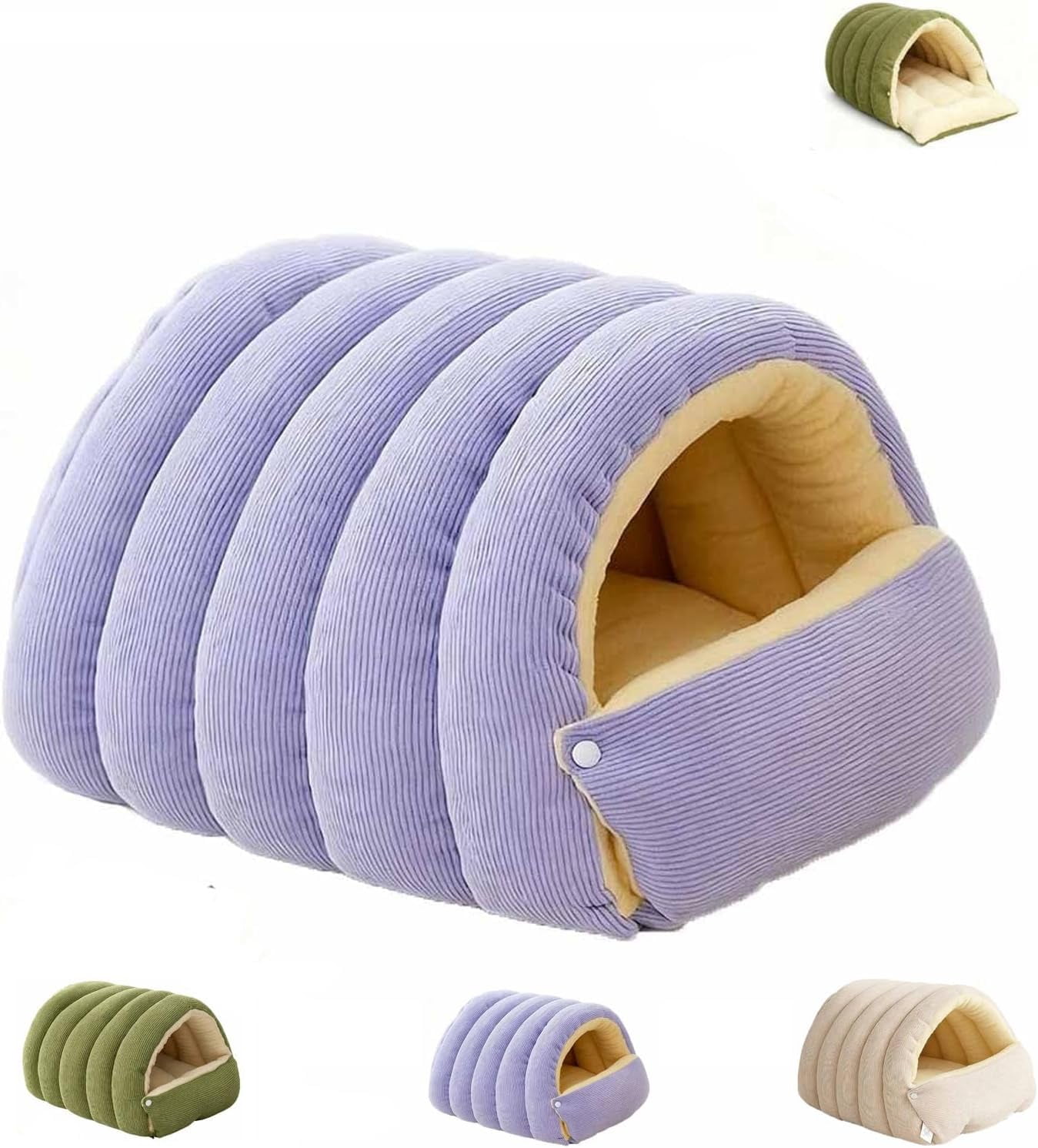 Cozy Monster Cat Bed, Plush Calming Cave for Cats & Small Dogs ...