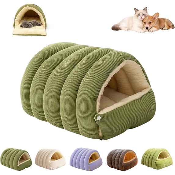 Cozy Monster Cat Bed Warm Enclosed Cat Bed Cave with Hooded Cover ...